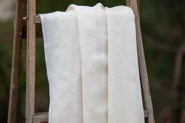 raw white silk